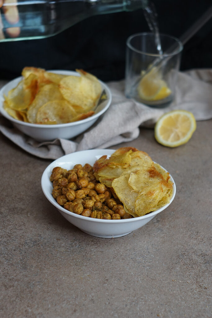 2 snack Salati - Ceci croccanti e Chips di Patate
